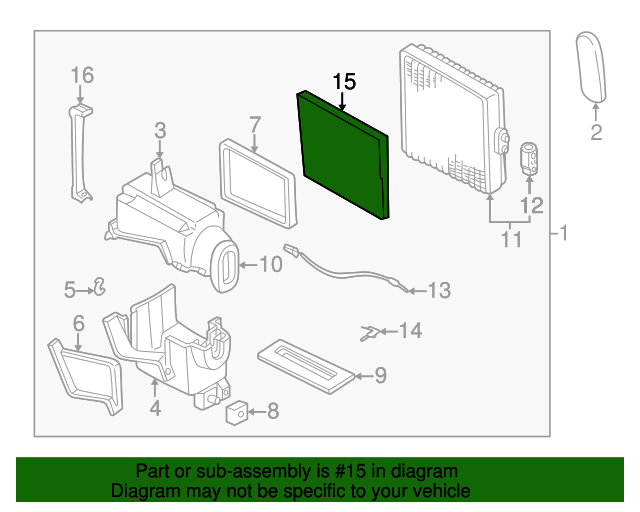 95861-65D00 - Air Filter - 1999-2003 Suzuki | World OEM Parts Subaru