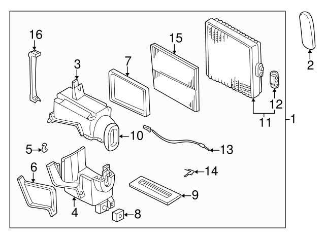 95861-65D00 - Air Filter - 1999-2003 Suzuki | World OEM Parts Subaru