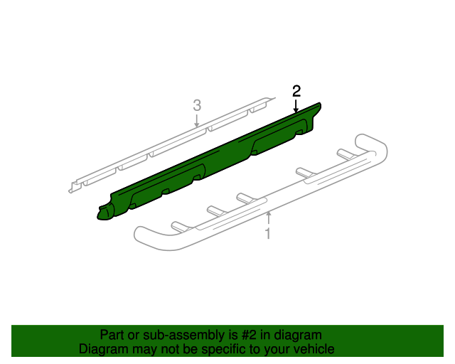15077102 - OEM GM Rocker Molding | GMPartsCenter.net | GM Parts Center