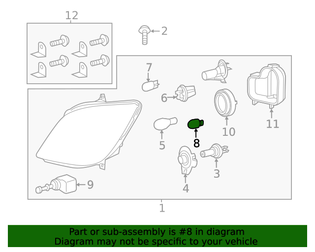 2014-2018 Mercedes-Benz Bulb 000000-008099 | Mercedes-Benz Parts