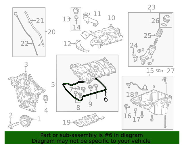 2016-2024 GM Valve Cover Gasket 12649907 GM | GMPartsDirect.com