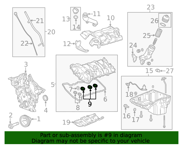 2013-2024 GM Spark Plug Shield Seal 12613249 GM | GMPartsDirect.com