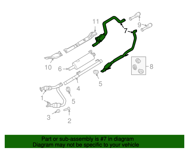 2009-2019 Mopar Resonator & Pipe - Passenger Side (RH) 55398333AH ...