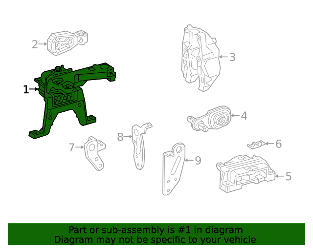 2019-2023 Mercedes-Benz Engine Mount 247-240-16-00 | MB OEM Parts