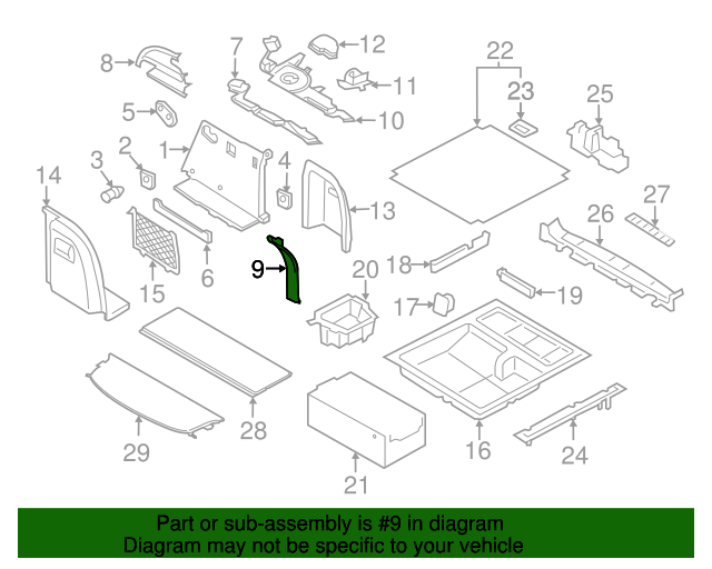 51477337579 - 2015-2018 BMW X4 Rear Pillar Trim (51-47-7-337-579) | BMW ...