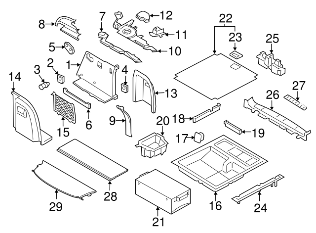 2015-2018 BMW X4 Cargo Cover 51-47-7-364-342 | AutoNationParts.com
