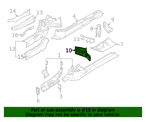 2018-2024 Audi Frame Side Member Brace 80A-805-264-A-STL ...