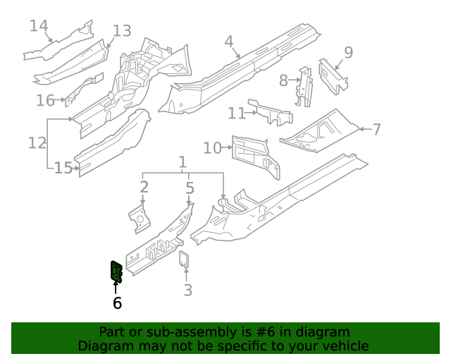 80A-805-678-B-STL - Frame Rail End 2018-2022 Audi | AutoNationParts.com
