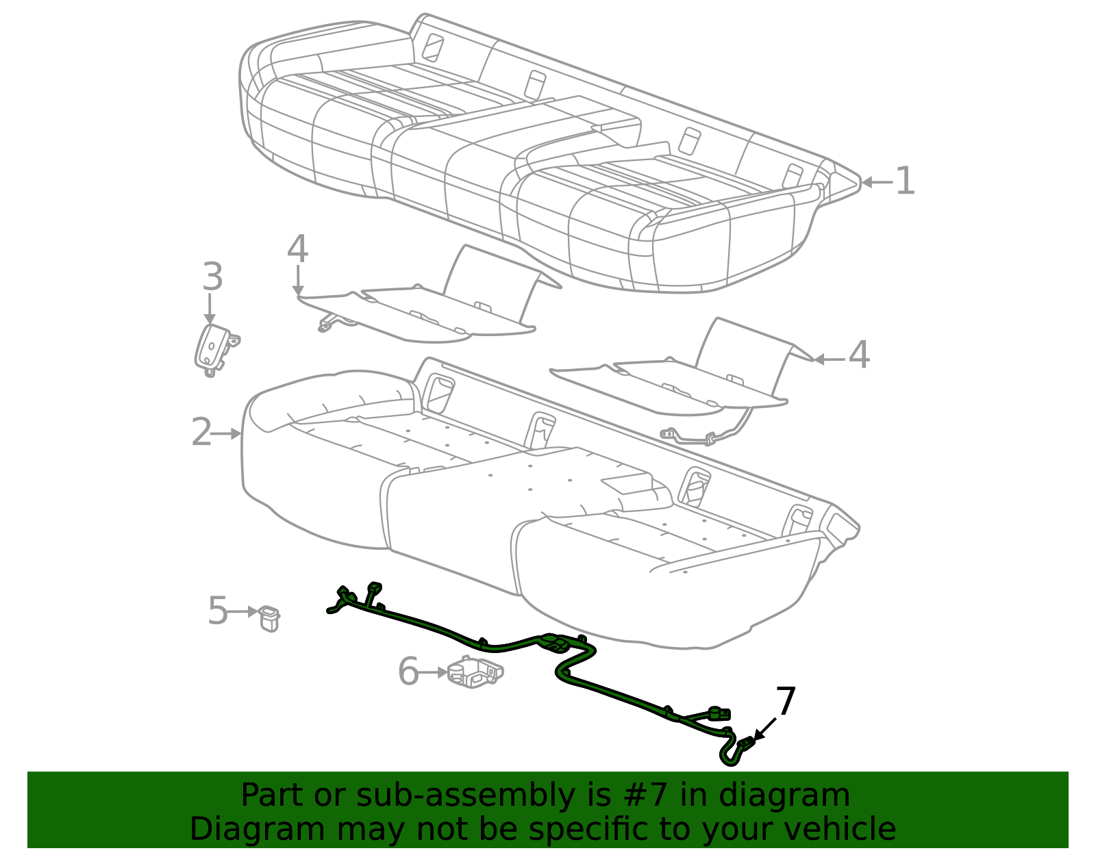 84808757 - Rear Seat Heater Wiring Harness 2021-2025 Buick Envision ...
