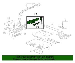 2018-2024 GM Passenger Side Underbody Rear Side Rail 84510126 GM ...