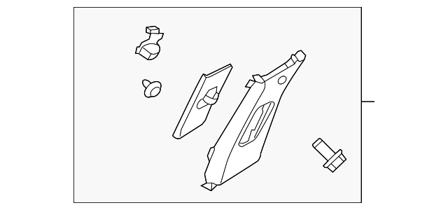 2019-2022 Hyundai Santa Fe Upper Center Pillar Trim 85830-S2000-YGE ...