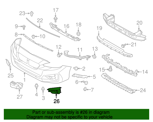 2017-2019 Subaru Impreza Bezel 57731FL050 | Subaru Parts Store