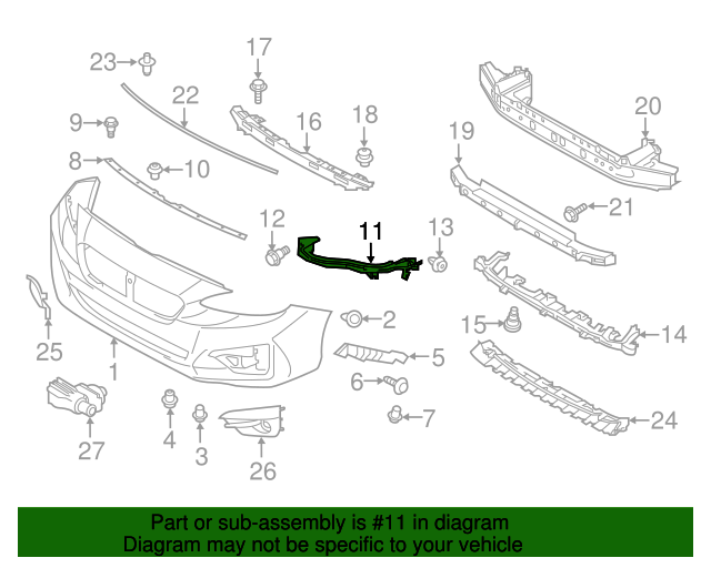 2017-2020 Subaru Impreza OEM NEW 2017-19 Subaru Impreza Front Bumper ...