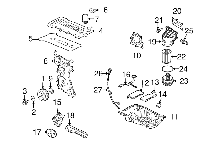 2008-2022 Ford Oil Cooler Bolt -W706487-S437 | TascaParts.com