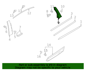 2018-2024 Audi Rear Molding 80A-839-903-B-5FQ | Audi USA Parts