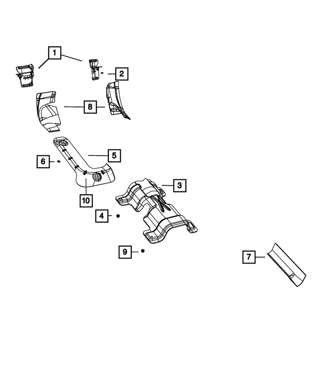 2005-2023 Mopar Exhaust Shield, Right 04780854AD | Mopar eStore