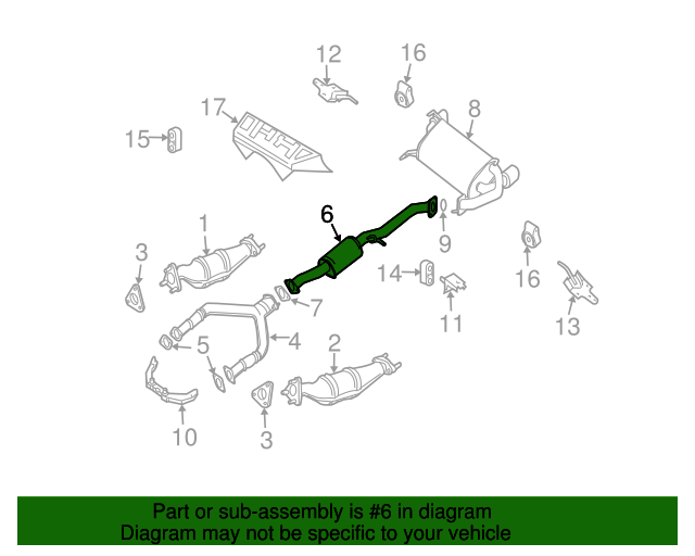 2003-2009 Nissan 350Z Intermediate Pipe 20300-CD00A | Parts for Nissans