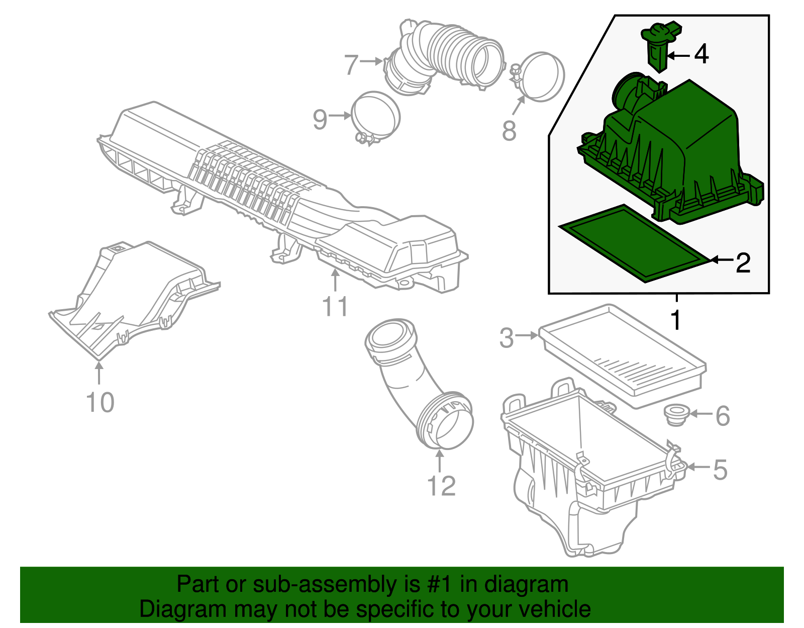 2018-2022 Toyota Upper Cover 17705-0T260 | Toyota Parts Center