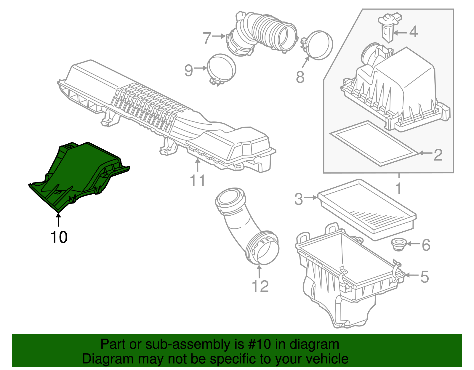 2018-2022 Toyota C-HR Air Inlet Cover 17753-0T020 | Toyota Parts Center