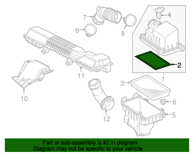 2018-2022 Toyota C-HR Air Inlet Screen 17812-37040 | Toyota Parts Center