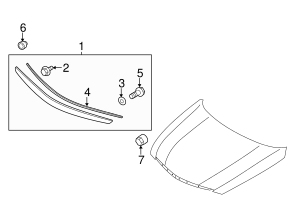 2006-2015 Hyundai Molding Retainer 86360-3L000 | OEM Parts Online