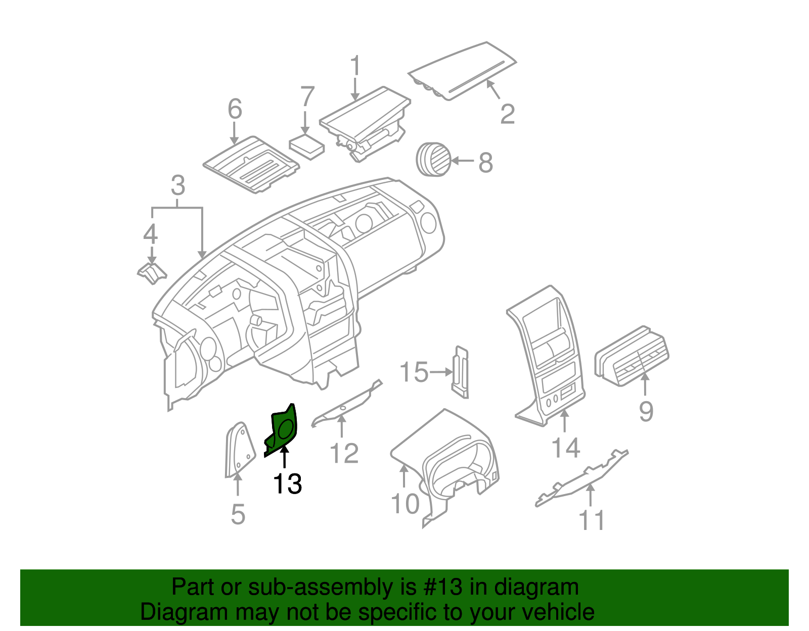 7L2Z-7804338-AA - Lower Panel 2007-2010 Ford | Big 3 Auto Parts