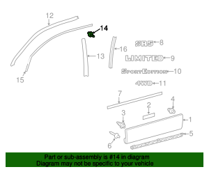 90080-16112 - Window Molding Screw - 1995-2020 Toyota | Lithia Toyota Parts