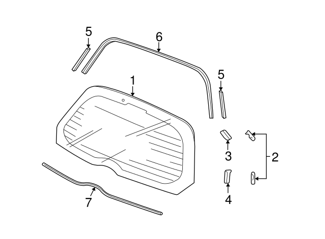 2009-2012 Honda Fit Rubber A, Windshield Dam 73225-TF0-000 | OEM Parts ...