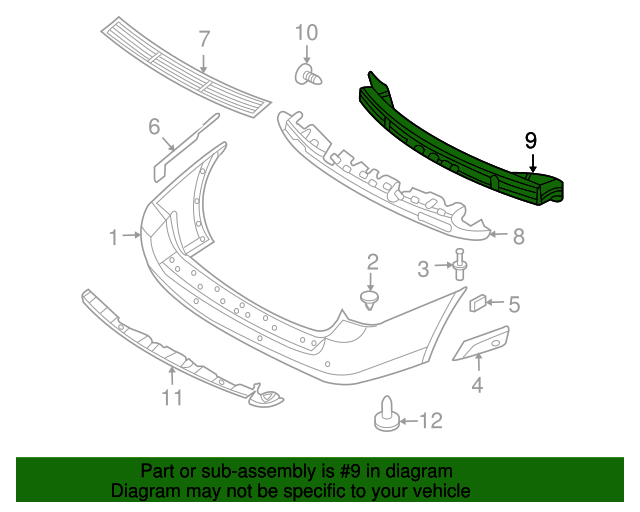 2007-2008 Hyundai Entourage Rail Assembly Rear Bumper 86630-4D000 | OEM ...
