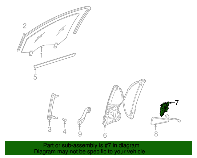 220-820-46-42 - Power Window Motor 2000-2002 Mercedes-Benz ...