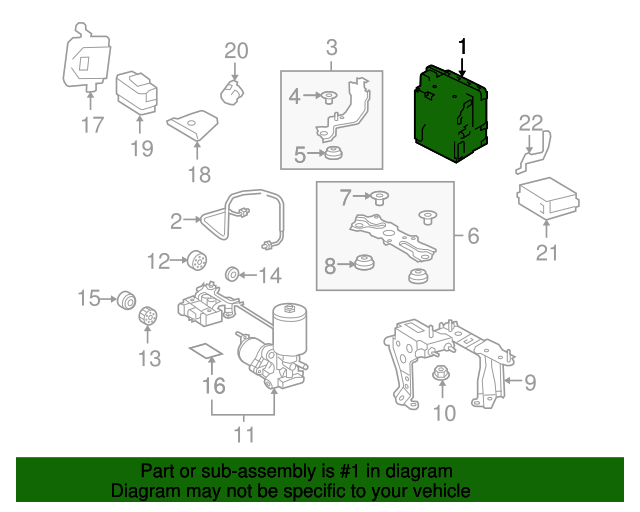 2008-2019 Toyota Highlander Actuator Assembly, Brake 44050-48320 | OEM ...