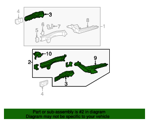 57102-0T012 - Rail Assembly - 2009-2015 Toyota Venza | OEM Genuine ...