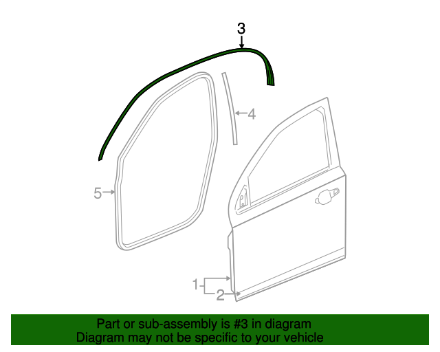 2005-2010 Chevrolet Cobalt Front and Rear Driver Side Door Upper ...