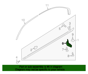 86864-2G500 - Rear Deflector 2009-2010 Kia Optima | Kia.Parts Store