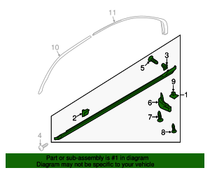 87752-2G500 - Rocker Molding 2009-2010 Kia Optima | Kia.Parts Store