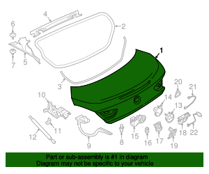 Genuine BMW 41-62-7-228-146 | Trunk Lid | FREE Shipping on Most Orders ...