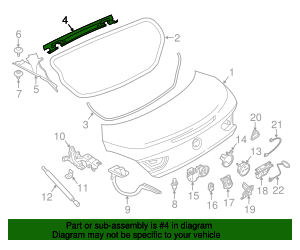 51497453353 - 2012-2018 BMW Gutter (51-49-7-453-353) | BMW of South ...