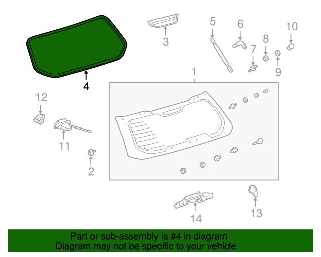 2003-2008 Toyota Matrix Weatherstrip 67882-02010 | OEM Parts Online