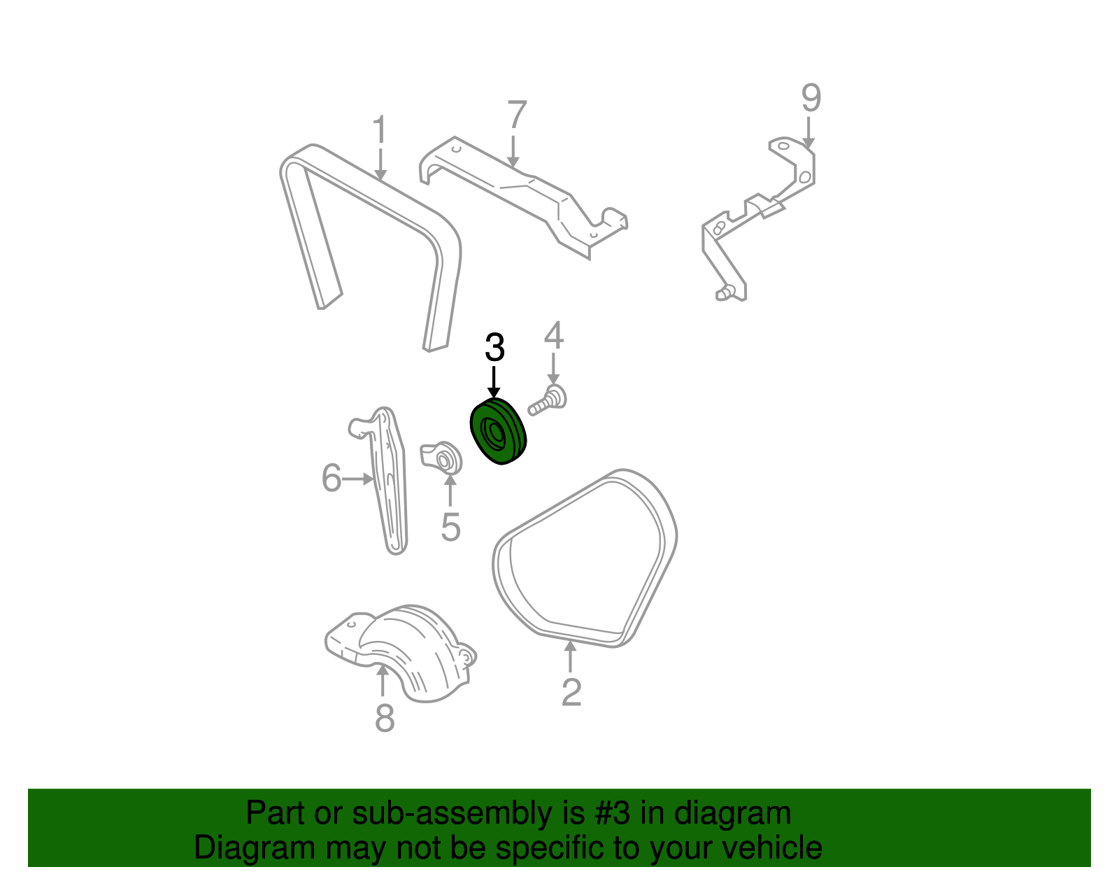 1995-2008 Subaru Idler Pulley 73131FC000 | OEM Parts Online