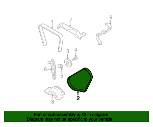 73323AC000 - AC Belt 1996-2008 Subaru | Subaru Parts Quick
