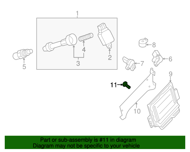 2005-2024 Nissan Engine Control Module (ECM) Bolt 01456-00031 | Nissan ...
