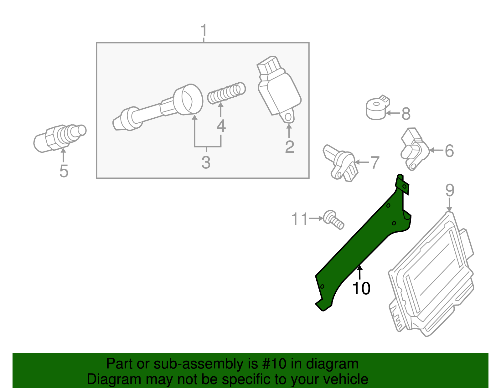 2013-2018 Nissan ECM Bracket 23706-9BF0B | Team Nissan Inc.