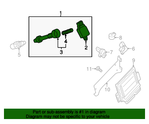 2002-2019 Nissan Ignition Coil 224488J11C | TascaParts.com