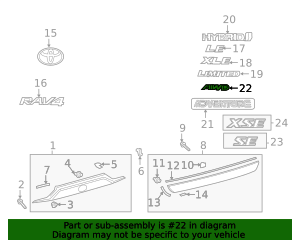 75444-0R100 - Nameplate - 2019-2021 Toyota | OEM Genuine Toyota Parts