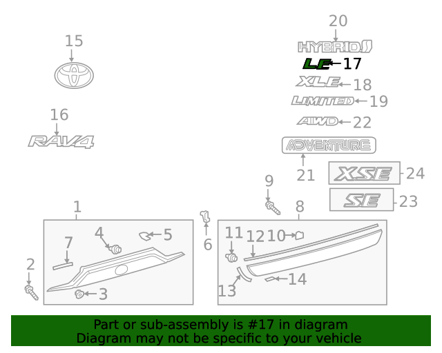75443-0R080 - Nameplate 2019-2023 Toyota RAV4 | AutoNationParts.com
