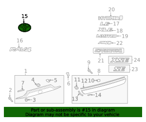 2011-2024 Toyota Deck Lid Emblem 90975-A2003 | OEM Parts Online