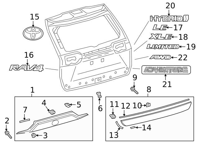 2019-2020 Toyota RAV4 Lower Trim 76802-0R030 | Toyota Parts Center