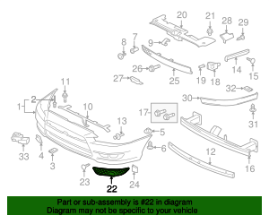 2008-2012 Mitsubishi Lancer Outer Grille 8321A089 | Mitsubishi Parts ...