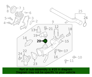 25612-3L300 - Water Outlet Gasket - 2017-2023 Kia | Kia Auto Parts