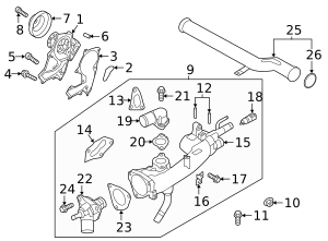 25100-3CAC0 - Water Pump 2017-2024 Kia | Kia.Parts Store